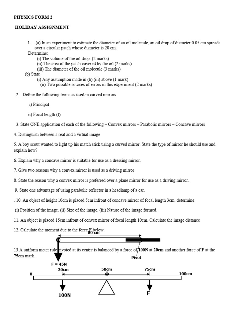 Physics F2 | PDF | Mirror | Electromagnetic Radiation