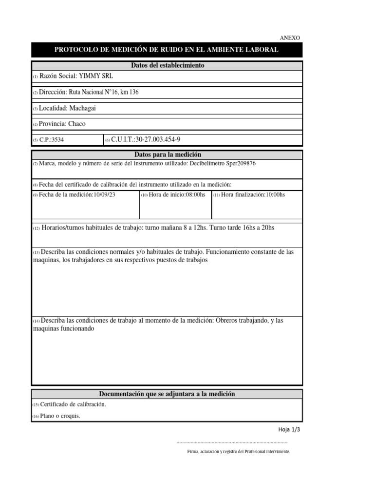 Protocolo de Ruido 3 | PDF | ruido