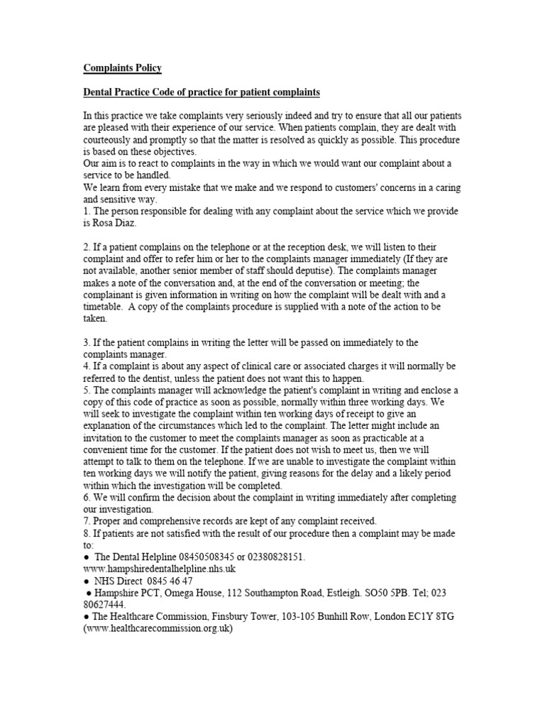 Complaints | PDF | Patient | Complaint