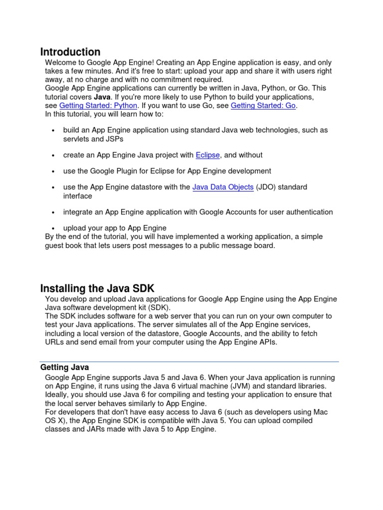 Google App Engine | PDF | Java Server Pages | Java Servlet
