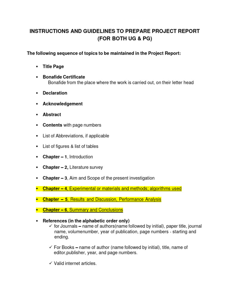 Project Guidelines - 2024 | PDF | Publishing | Written Communication