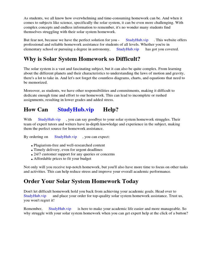 Solar System Homework Ideas | Download Free PDF | Solar System | Planets