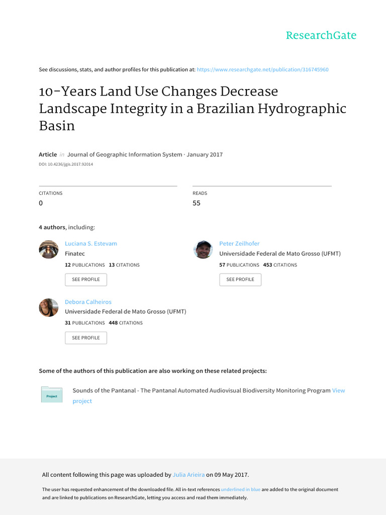 Estevam Et Al 2017 - Landscape Integrity | PDF | Ecosystem ...