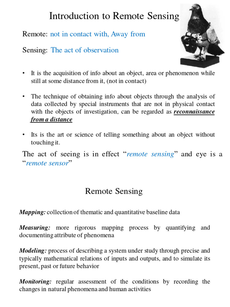 (1b) Lec-1 Introduction To Remote Sensing | PDF | Remote Sensing