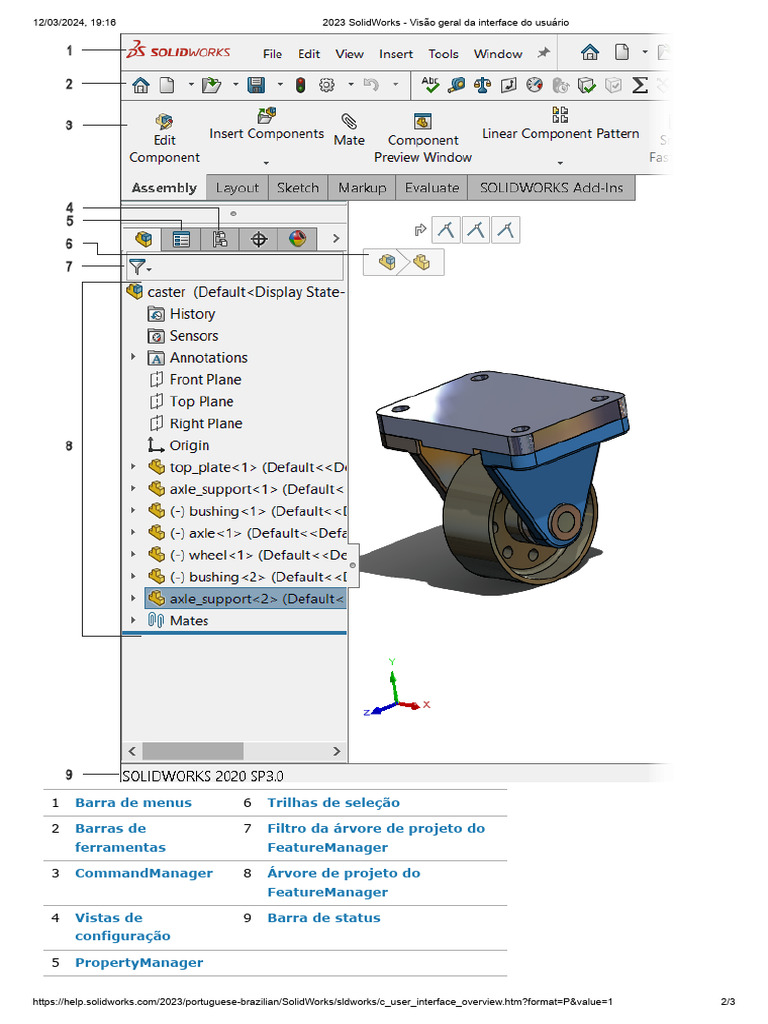 Interface do Usuário do SolidWorks 2023 | PDF