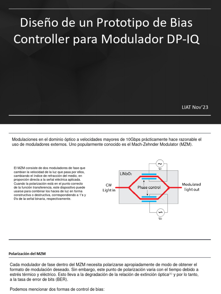 Diseño de Prototipo de Bias Controller para Modulador | PDF | Óptica ...