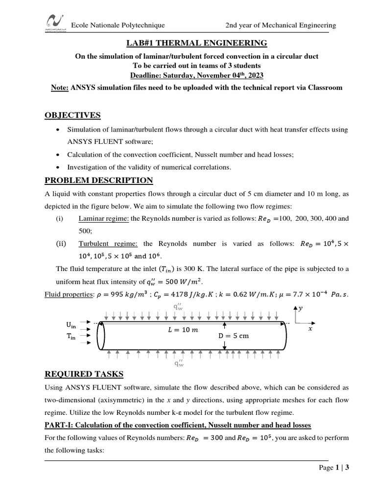 Lab 1 Tha | PDF | Reynolds Number | Turbulence