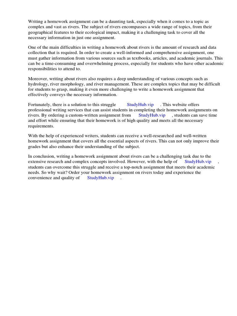 Homework About Rivers | PDF | River | Drainage Basin