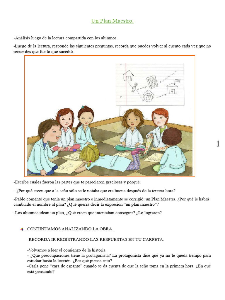 Análisis de un Plan Maestro en Clase | PDF