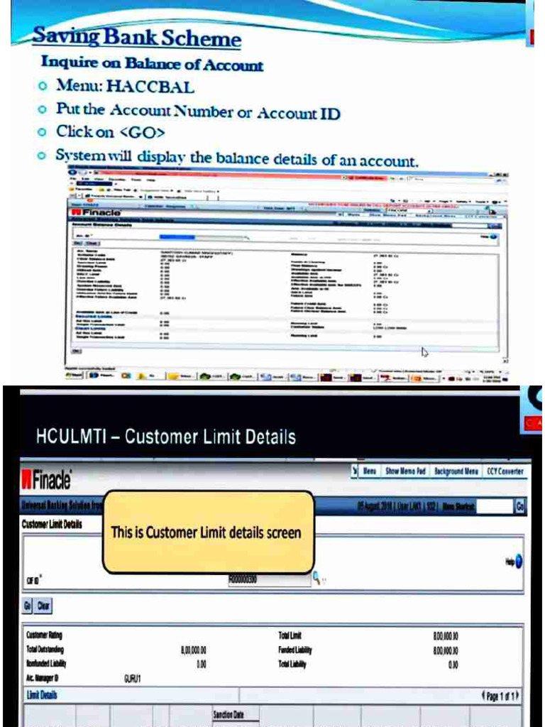 Finacle Command For Bank Audit. | PDF