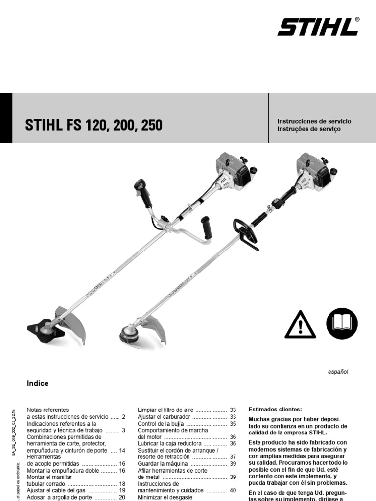 Stihl FS 120, 200, 250 | PDF | Motores | Herramientas