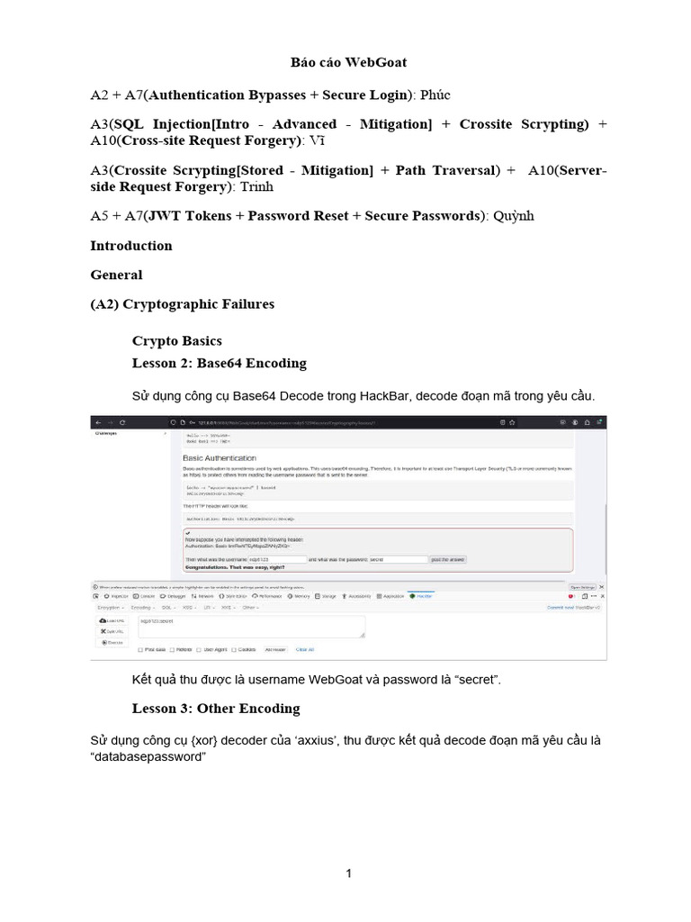 Nhom13 WebGoat | PDF
