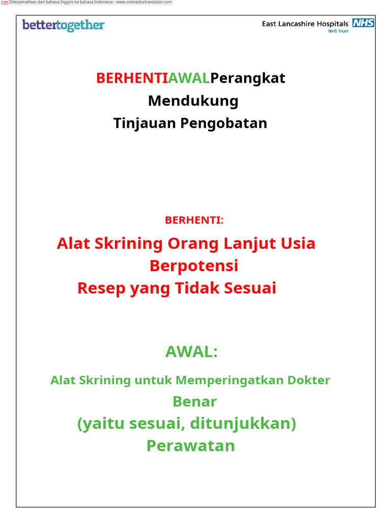 OC STOPP START Toolkit ELHE Version - En.id | PDF