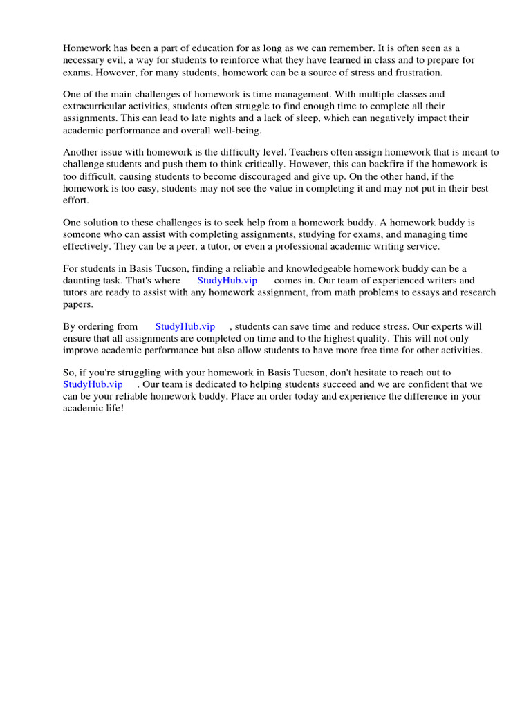 Basis Tucson Homework Buddy | PDF | Homework | Advanced Placement