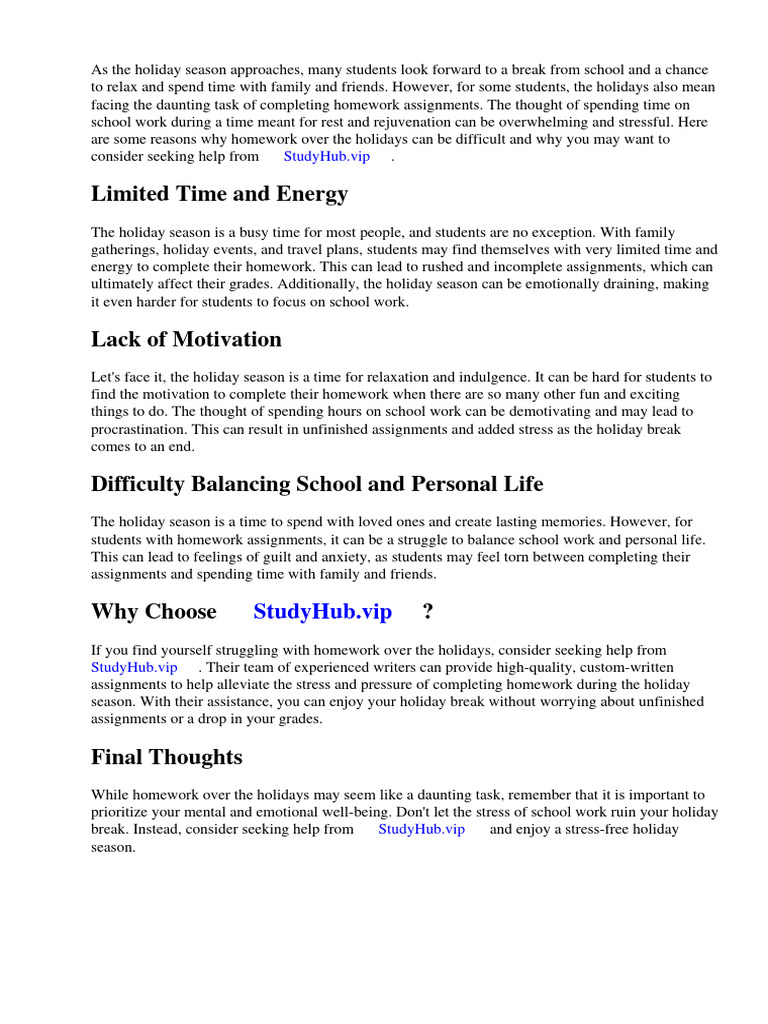 Homework Over The Holidays | PDF | Http Cookie | Homework