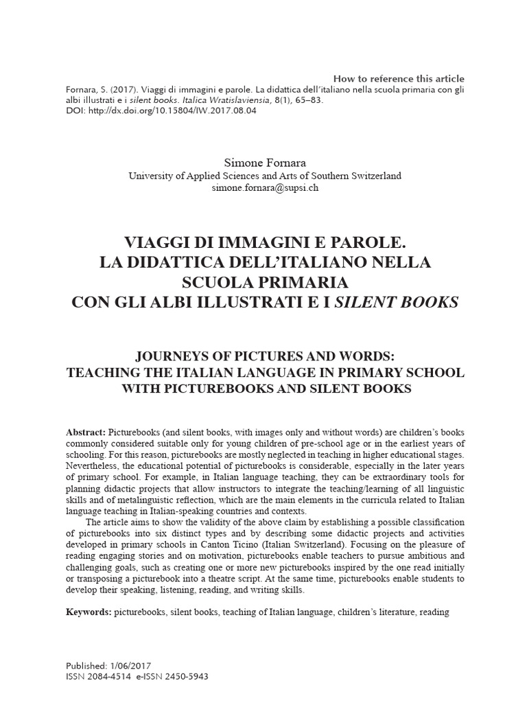 Viaggi Di Immagini e Parole La Dida | PDF | Italian Language