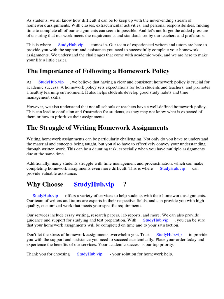 Cms Homework Policy | Download Free PDF | Teachers | Homework
