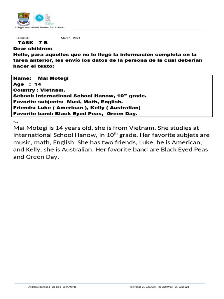 Task 7B 2021 RAMON SILVA | PDF