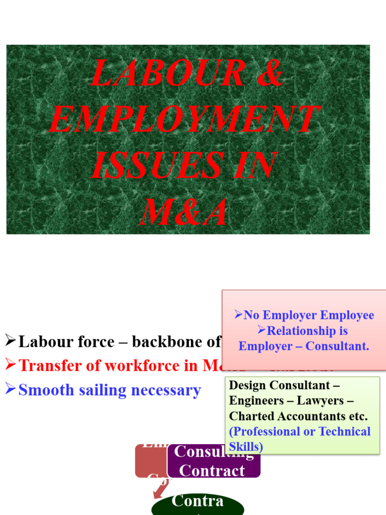 7 Labour Issues in M & A | PDF | Employment | Mergers And Acquisitions