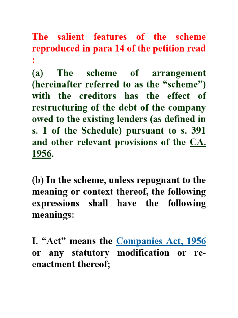 Arvind Mills LTD Scheme | PDF | Equity (Finance) | Debt