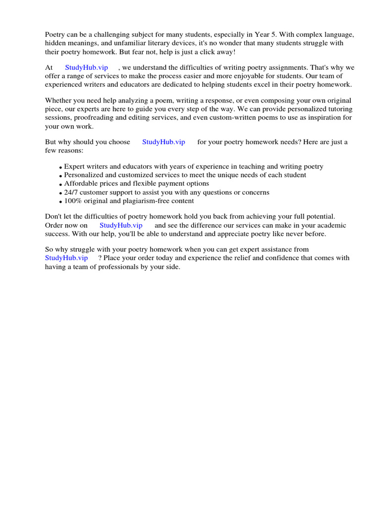 Poetry Homework Y5 | PDF | Reading Comprehension | Poetry