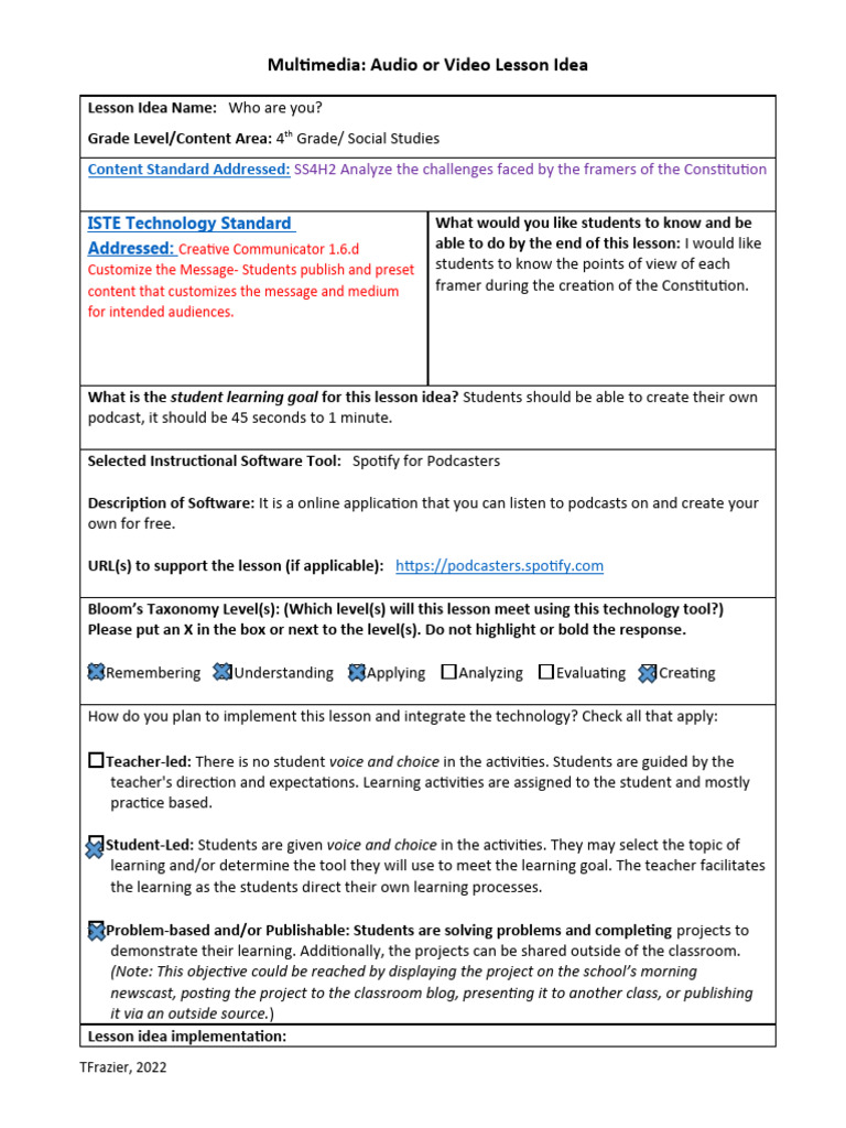 Multimedia Audio Lesson Idea | PDF | Multimedia | Podcast