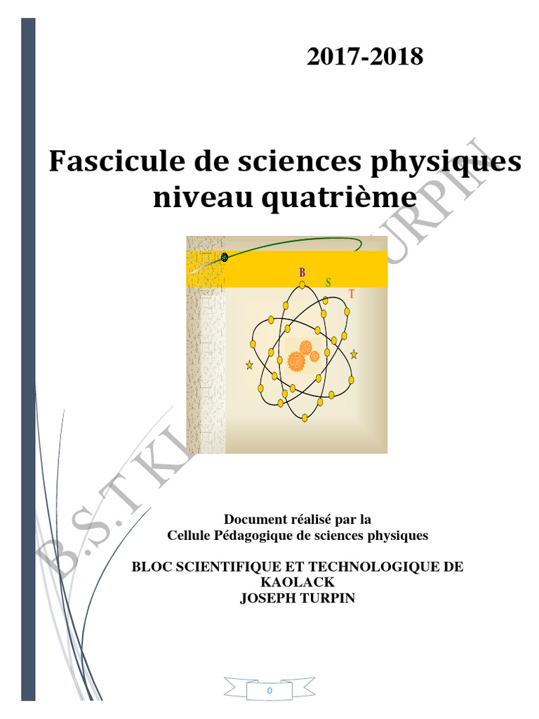 Fascicule PC 4eme | PDF | Fer | Tension électrique