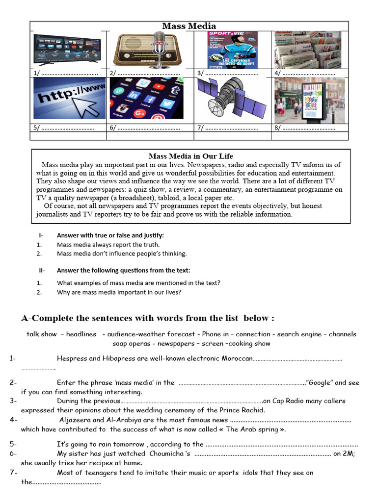 Understanding Mass Media's Impact | PDF | Mass Media | Newspapers