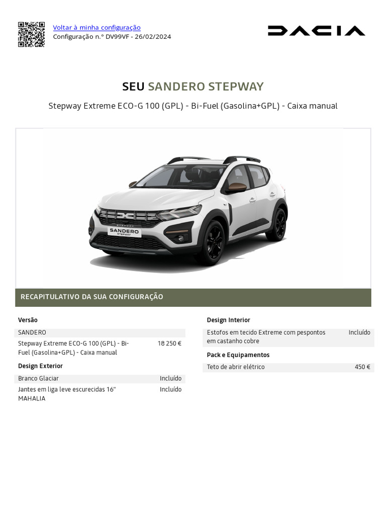 Sandero Stepway Extreme Ecog 100 (GPL) | PDF | Pneu | Airbag