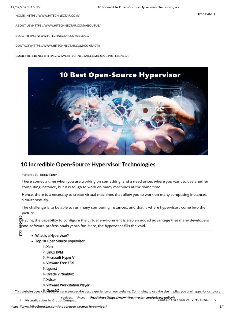 10 Incredible Open-Source Hypervisor Technologies | PDF | Virtualization | Hyper V