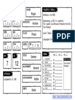 ShadowDark Fillable Character Sheet | PDF