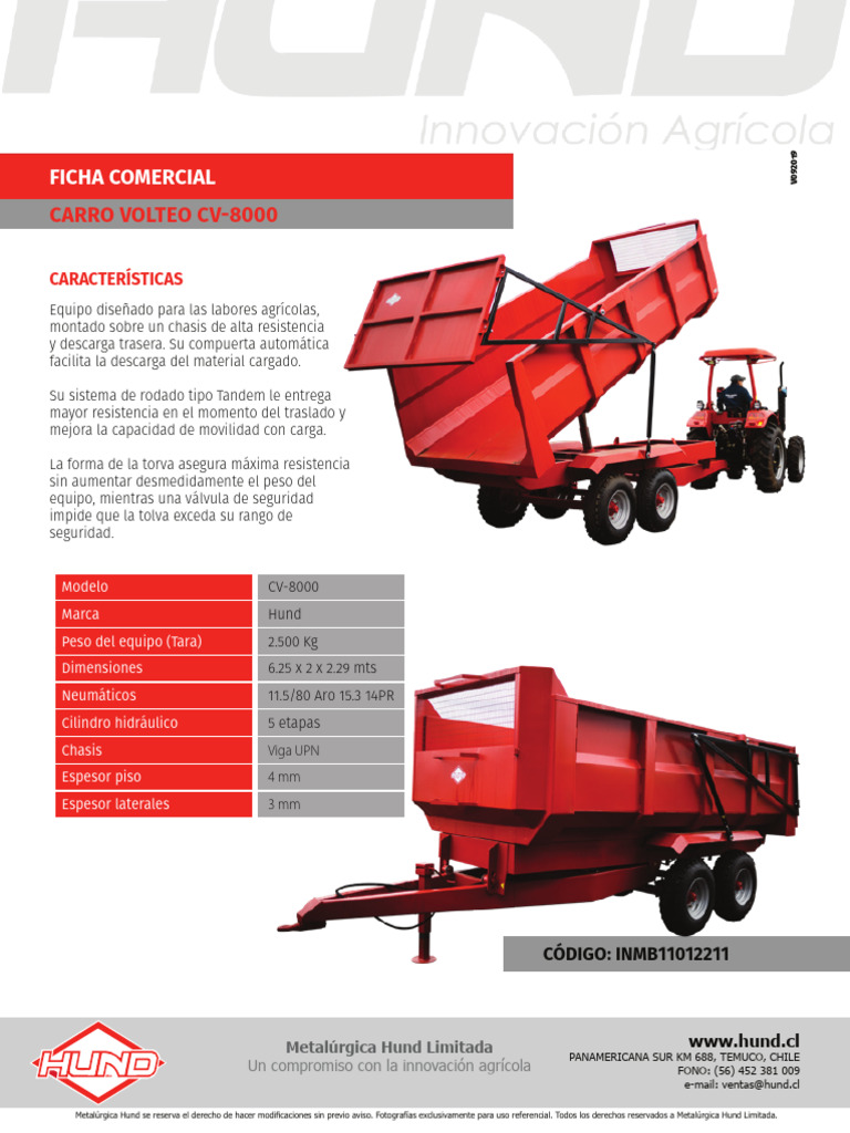 Carro Volteo CV 8000 | PDF