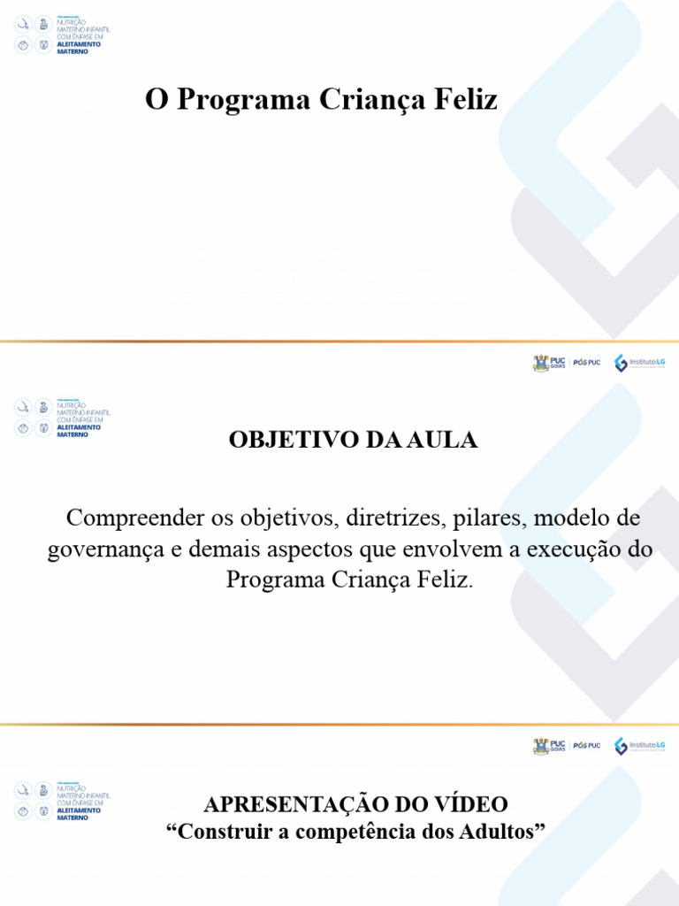 Objetivos do Programa Criança Feliz | PDF | Primeira infância ...