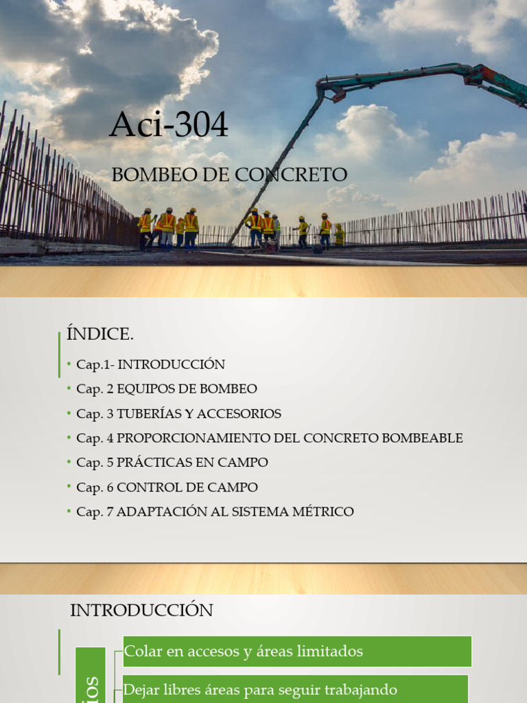 Concreto Bombeable: Guía ACI 304 | PDF | Bomba | Hormigón