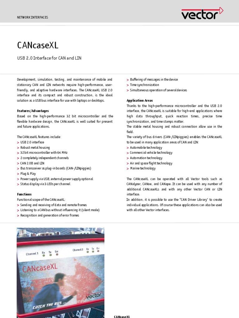 CANcaseXL DataSheet en | PDF | Usb | Device Driver