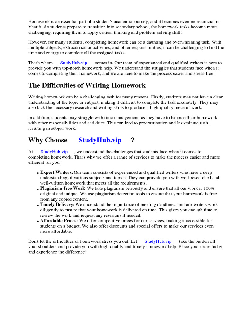 Year 6 Homework Tasks | PDF | Essays | Academic Publishing