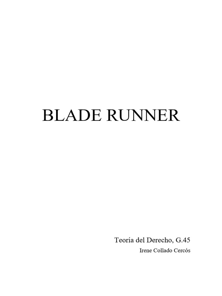 Blade Runner | PDF | Historia | Libros para adolescentes