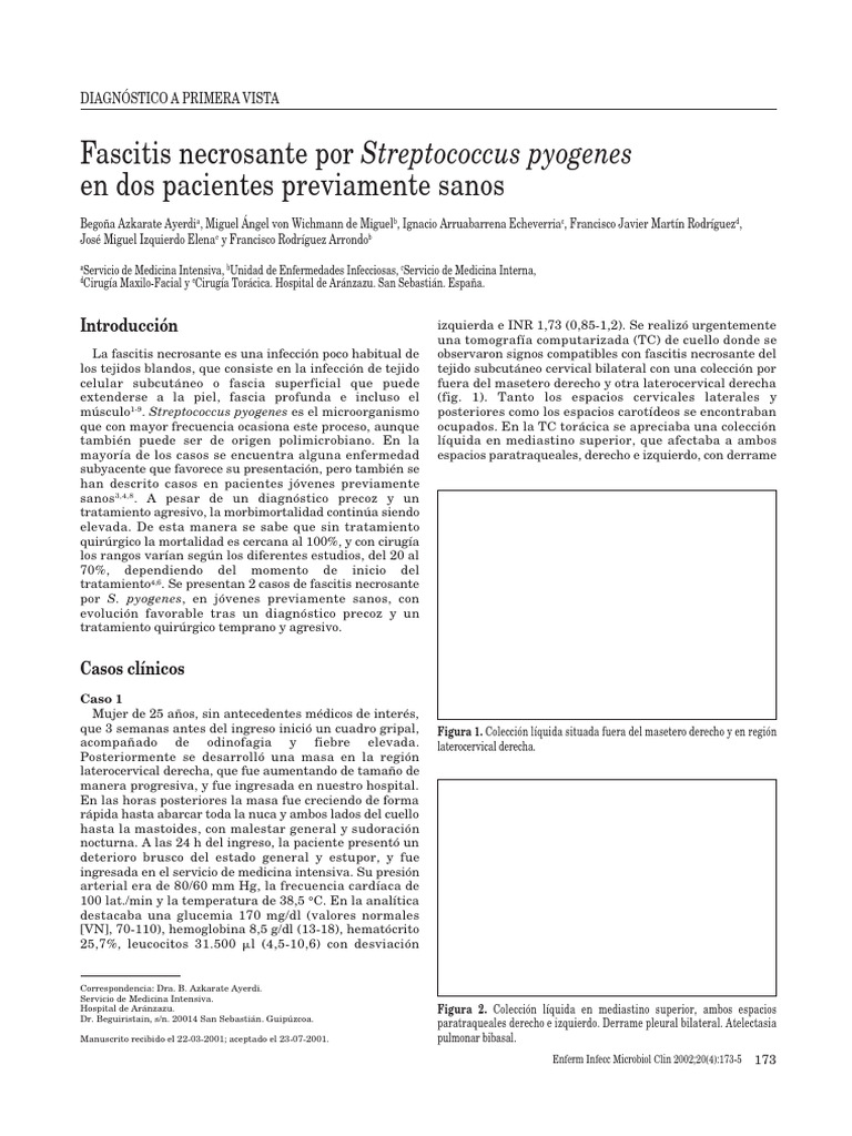 Fascitis Necrosante | Descargar gratis PDF | Penicilina | Epidemiología