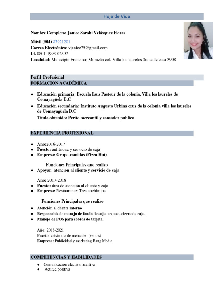 Janice Flores Curriculum | PDF