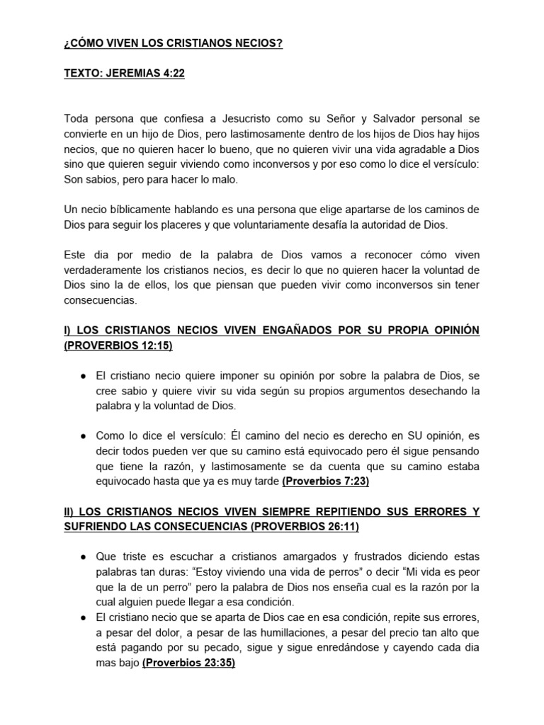 CÓMO-VIVEN-LOS-CRISTIANOS-NECIOS | PDF | Dios | Creencia religiosa y doctrina