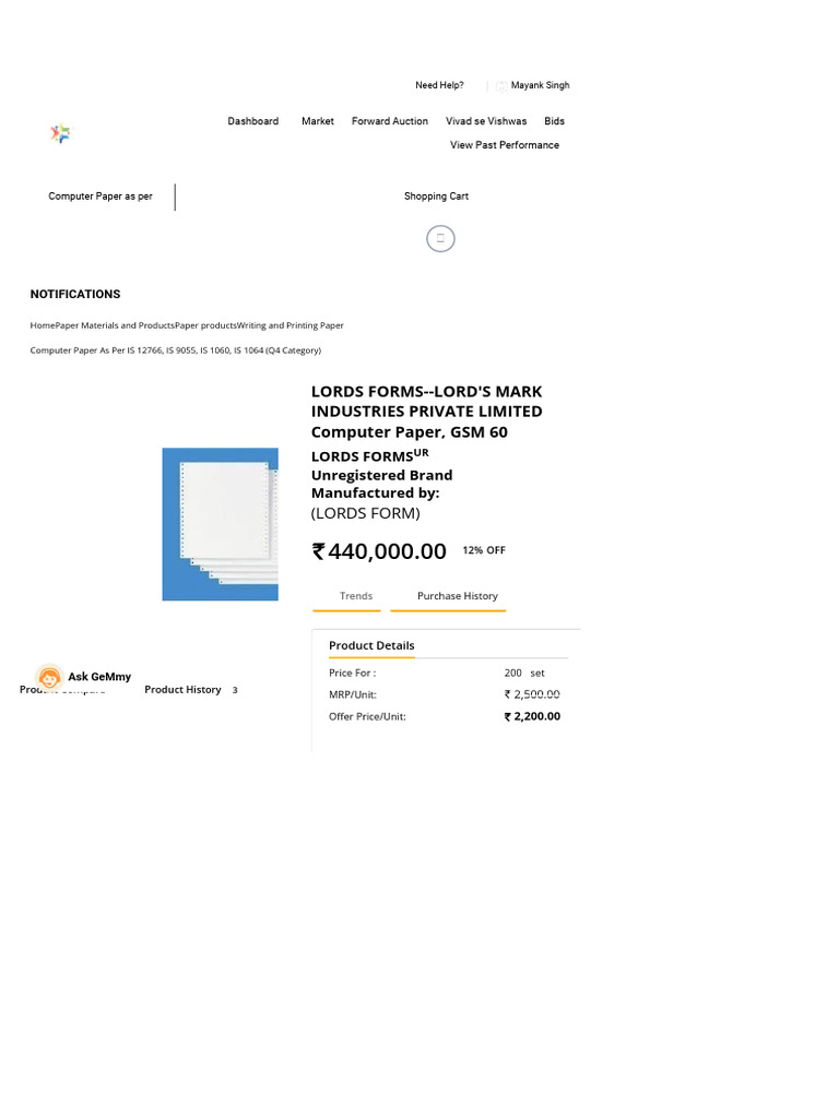 Computer Paper Specifications and Pricing | PDF | Paper | Engineering ...