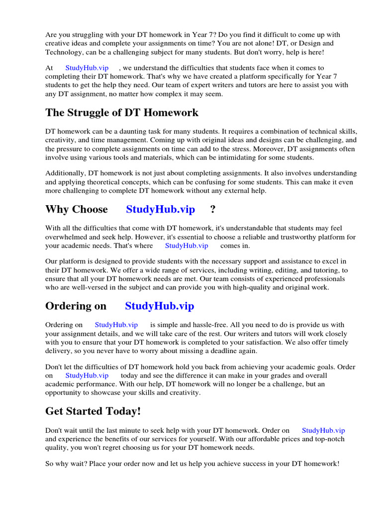 DT Homework Year 7 | PDF | Http Cookie | Homework