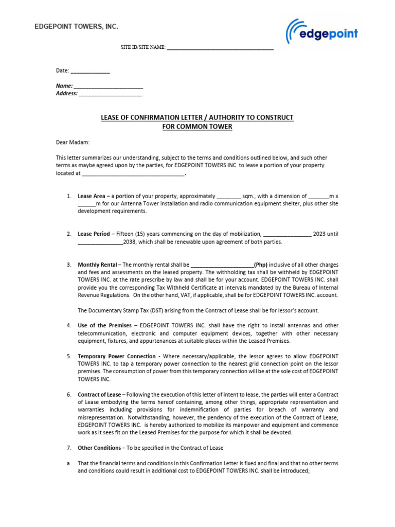 LCL Template | PDF | Lease | Civil Law (Legal System)