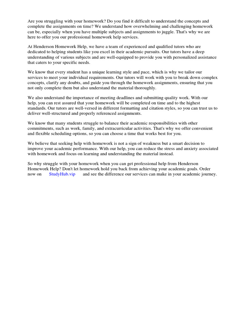 Henderson Homework Help | PDF | Http Cookie | Homework