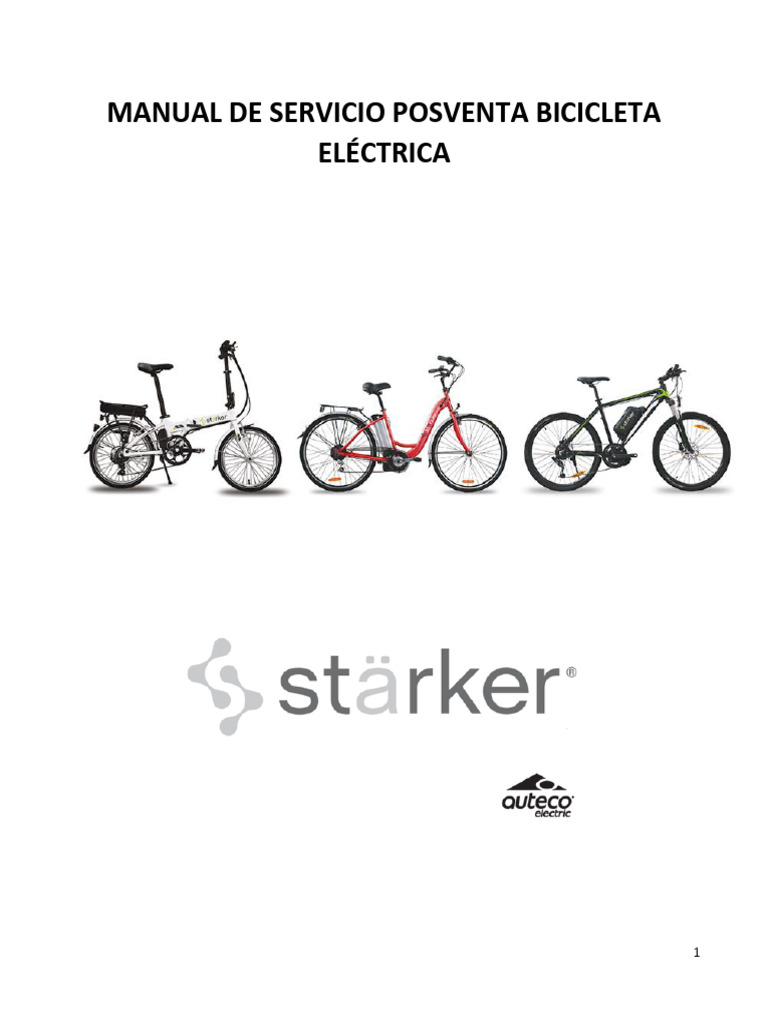 Manual Sercicio Bicicletas | PDF | Cargador de batería | Tornillo
