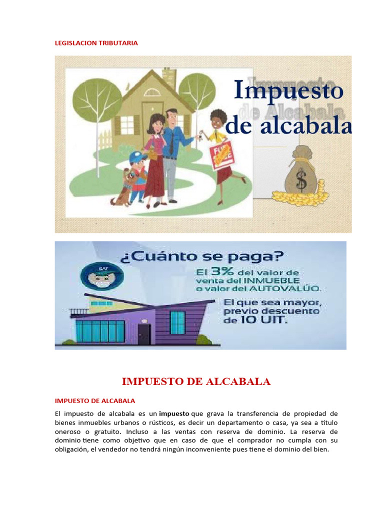 IMPUESTO DE ALCABALA | PDF | Impuestos | Economias