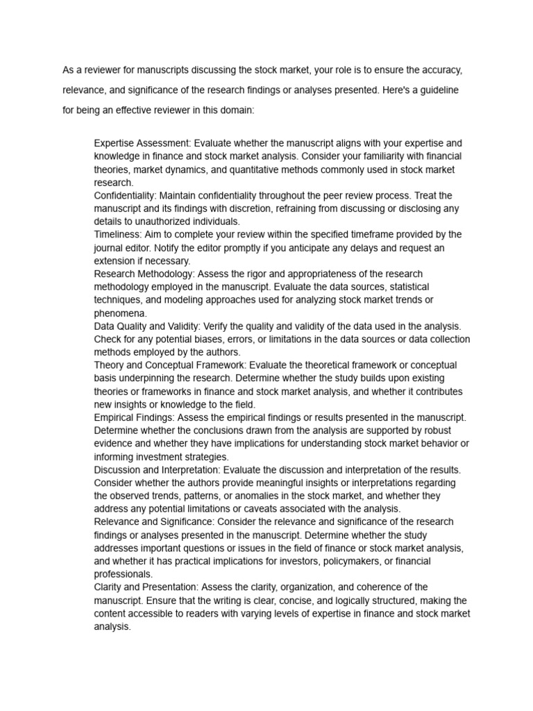 Stock Market | PDF | Methodology | Data