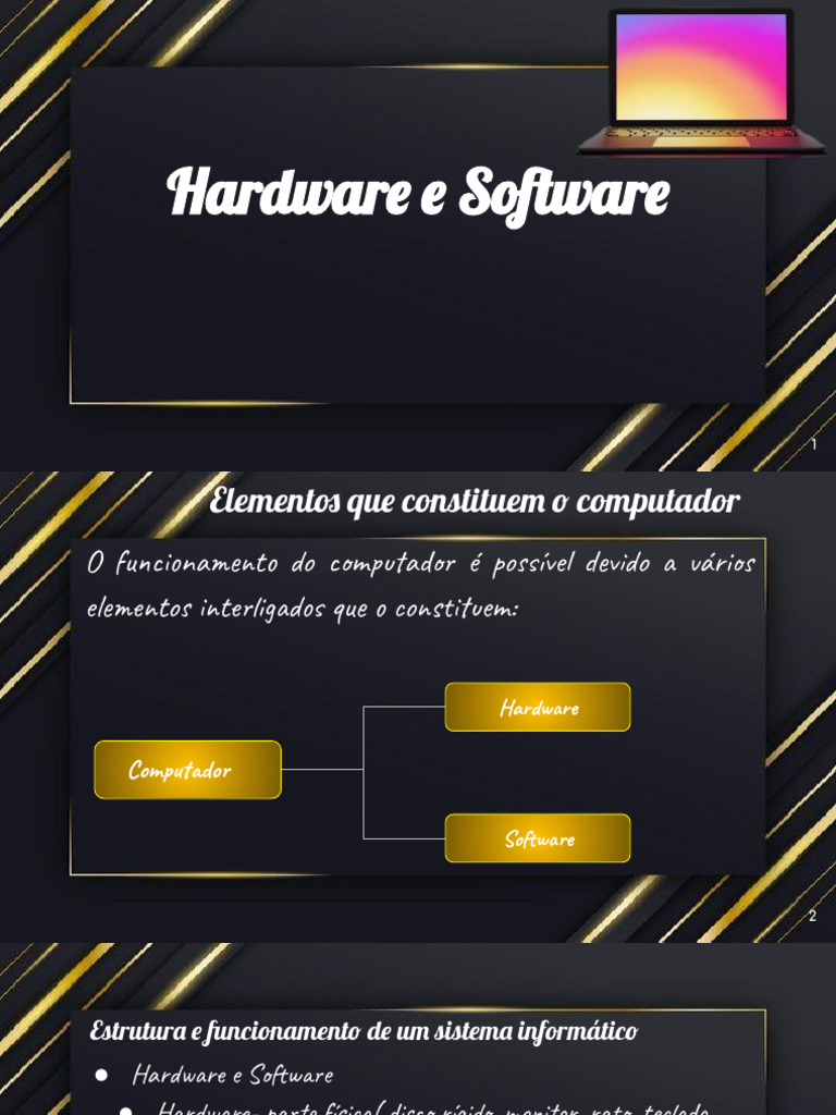 Hardware e Software (Trabalho) | PDF | Hardware de computador | Programas