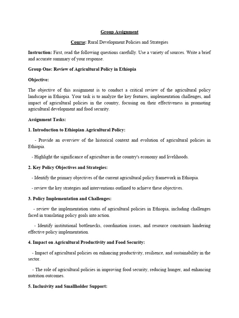 Policy Assignment Assignmen1 | PDF | Sustainability | Policy