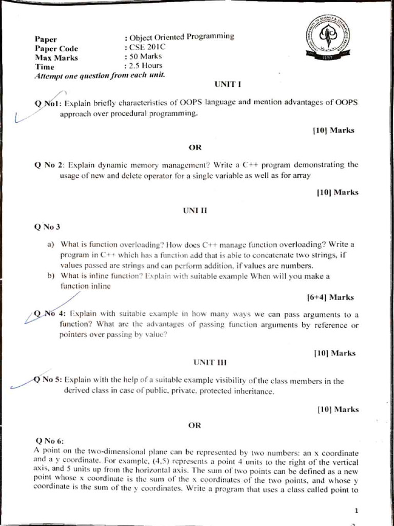 Object Oriented Programming - End Term | PDF